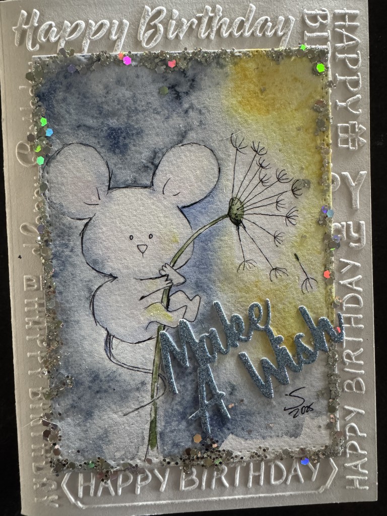 Gotta love sparkles – watercolor cards – Inga J Smith